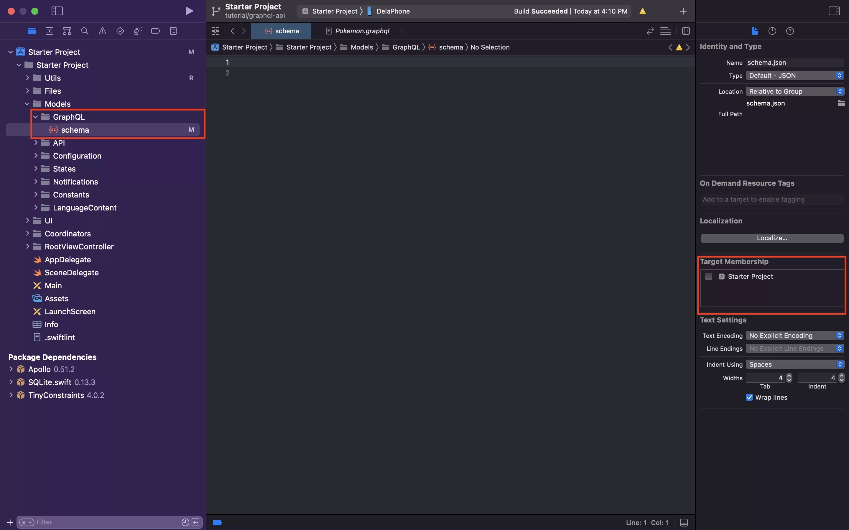 How to make an GraphQL call in Swift
